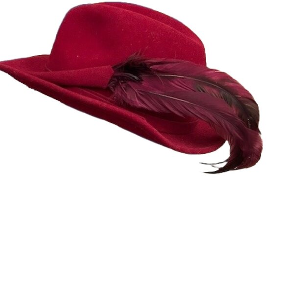 Mr. John | Accessories | Vintage Red Mr John Wool Fashion Ladys ...
